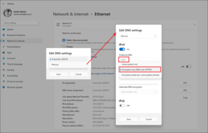 How to use the DNS over HTTPS privacy feature in Windows 11