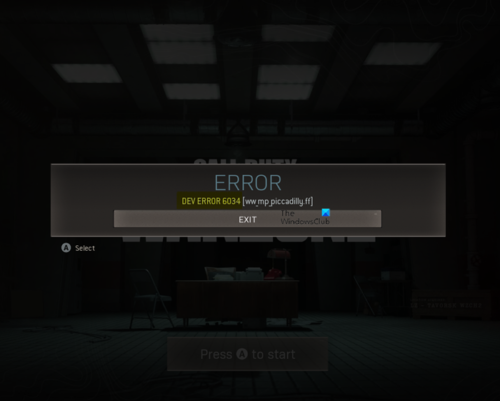 Dev Error 6034 in Call of Duty, Modern Warfare and WarZone [Fix]