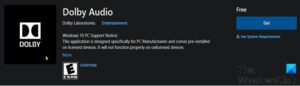 How to install Dolby Audio on Windows 11 computer