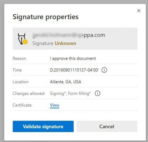 How to enable and validate Digital Signature for PDF in Edge