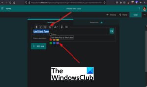 How to format Text in Microsoft Forms