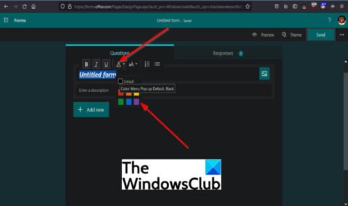 How to format Text in Microsoft Forms