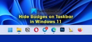 How to hide Badges on Taskbar Icons in Windows 11