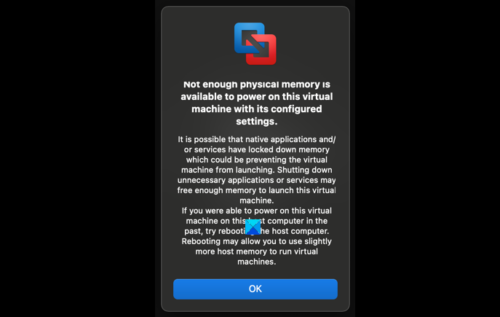 Fix Not enough physical memory is available VMware error