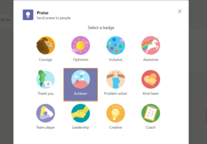 How to Praise someone on Teams on their job well done