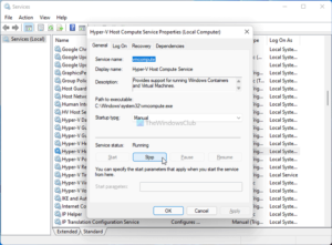 Hyper-V Application encountered error while attempting to change state