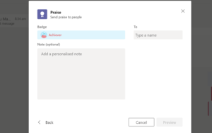 How to Praise someone on Teams on their job well done