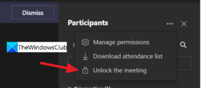 How to lock meetings in Microsoft Teams