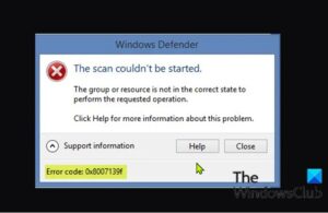 Windows Defender error 0x8007139f [Fix]