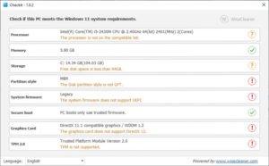 Windows 11 requirements checker tool - formcclas