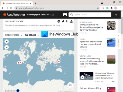 Track Hurricanes, Get Alerts with Hurricane Tracking software for PC