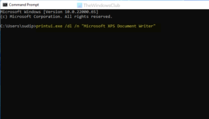 How to Remove Microsoft XPS Document Writer Printer in Windows 11/10