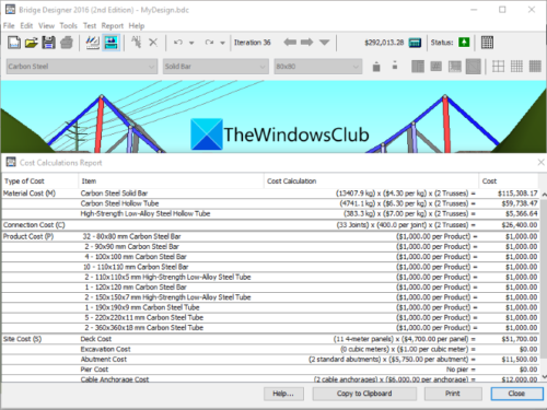 Best free Bridge Design software for Windows 11/10