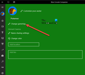 Change Xbox Gamertag via PC Xbox app, Online, or Console