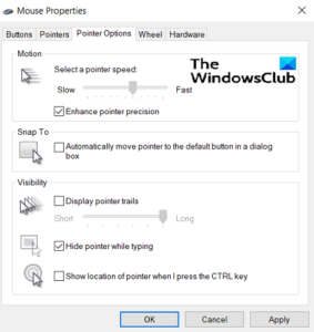 How to reset Mouse settings to default in Windows 11/10