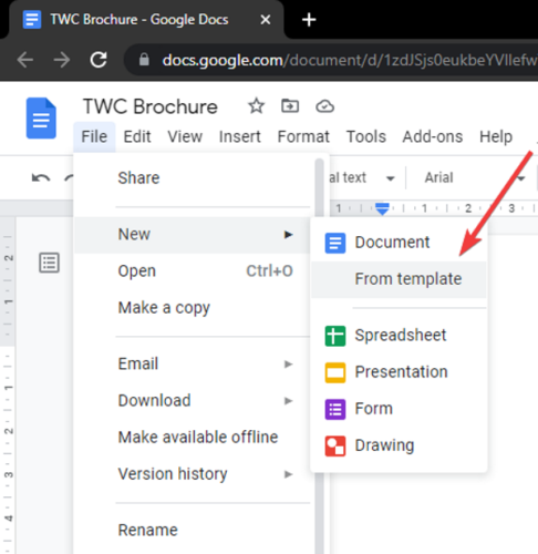 How to make a Brochure in Google Docs