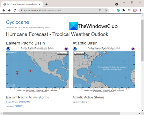 Track Hurricanes, Get Alerts with Hurricane Tracking software for PC