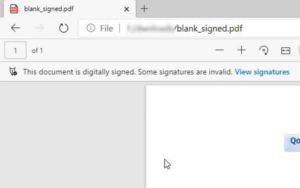 How to enable and validate Digital Signature for PDF in Edge