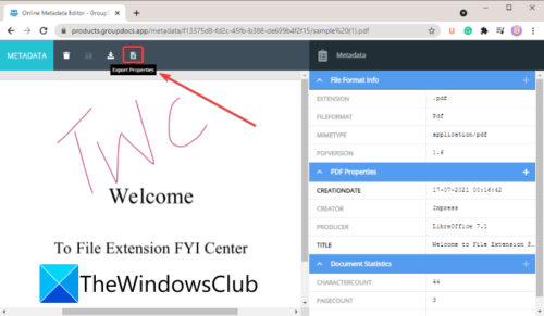 How to Extract and Save PDF Metadata in Windows 11/10