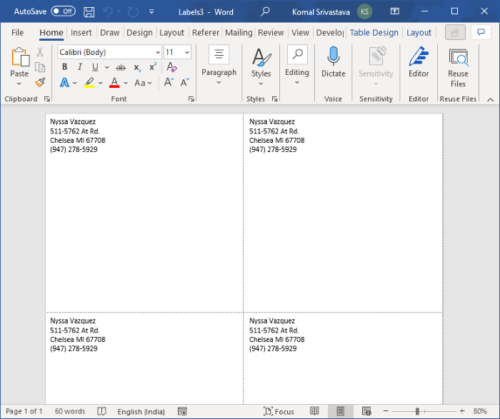 How to Create and Print Address Labels on Windows PC