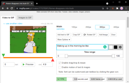 How to create an animated GIF meme in Windows PC