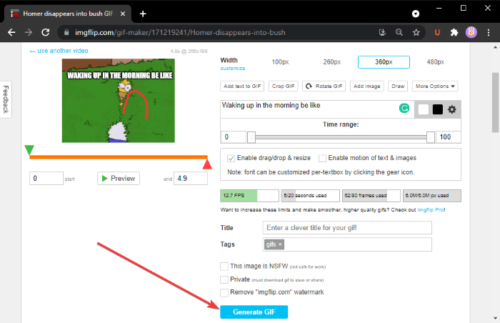 How to create an animated GIF meme in Windows PC