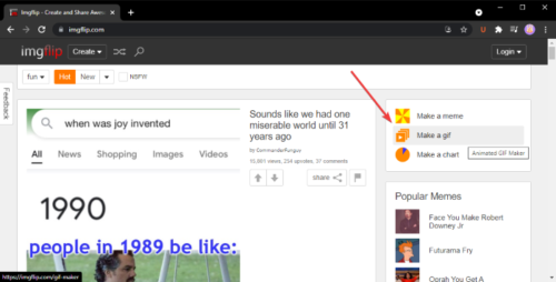 How to create an animated GIF meme in Windows PC