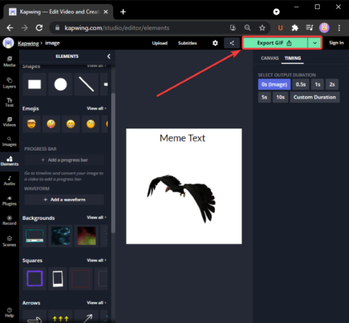 How to create an animated GIF meme in Windows PC