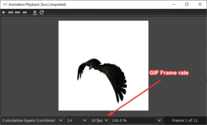 Edit Frames of Animated GIF using GIMP in Windows 11