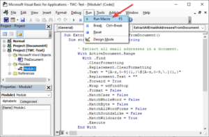 How to extract Email Addresses from Word document