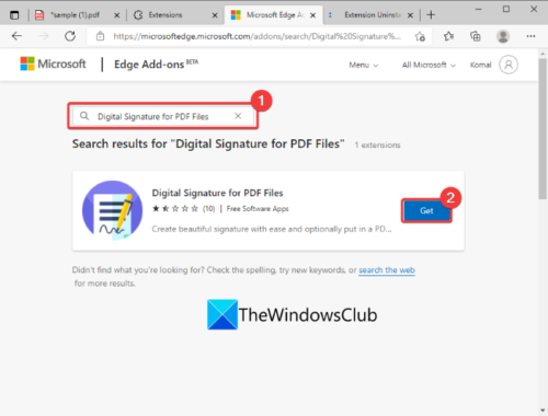 How to Sign a PDF document in Microsoft Edge