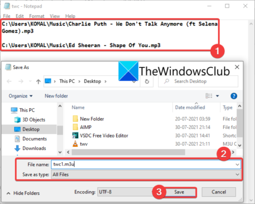 How to create an M3U Playlist on Windows PC