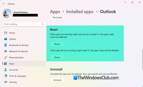 Fix 0x8000000b error in Outlook (new) app