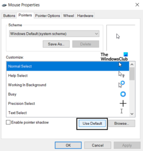 How to reset Mouse settings to default in Windows 11/10