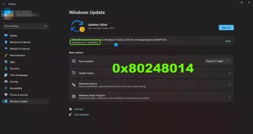 Fix 0x80248014 Windows Update Error