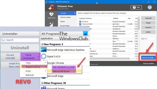 How to get a list of installed Programs on Windows 11