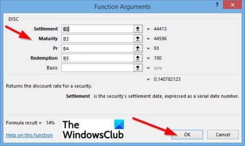 How to use the DISC function in Excel