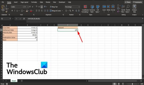 How to use the DISC function in Excel