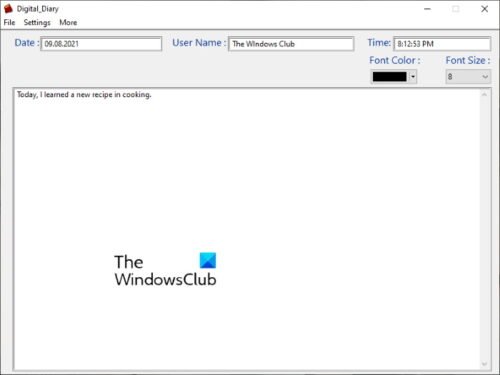 Best free Digital Diary software for Windows PC