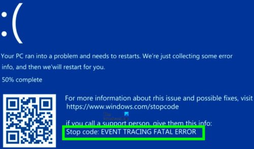EVENT TRACING FATAL ERROR Blue screen on Windows 11
