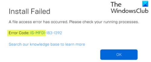 Epic Games error code IS-MF-01 and LS-0009 on Windows 11