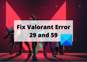 Ffix VALORANT Error 29 and 59 on Windows PC