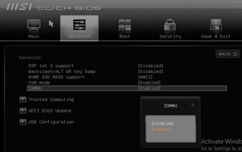 How to enable Virtualization in MSI Gaming Plus Max B450