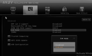How to enable Virtualization in MSI Gaming Plus Max B450