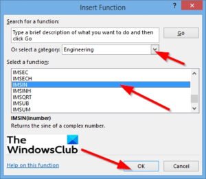 How to use the IMSIN function in Excel
