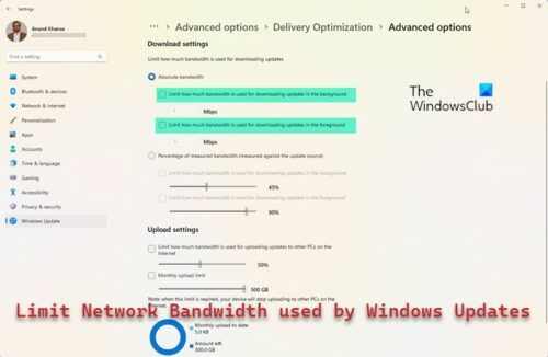 How to limit Windows Update bandwidth in Windows 11/10