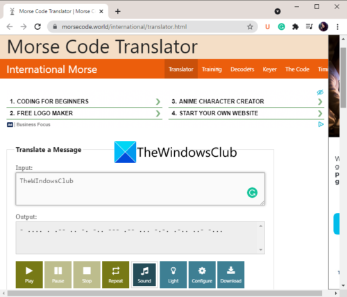 Free Morse Code Translators to translate Morse Code on PC