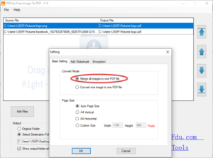 How to merge multiple Images to a PDF on Windows PC