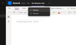 How to create Tabs in Microsoft Teams