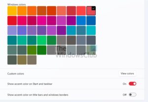 How to change Start Menu and Taskbar Colors in Windows 11